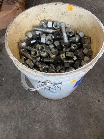 Bucket of Assorted Nuts/Bolts - Kaufman Realty & Auctions