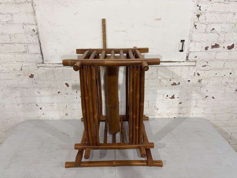 (2)-Bamboo end tables - Kaufman Realty & Auctions