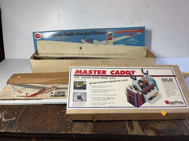 Model Plane and Master Caddy & Bag with Wood Pieces - Kaufman Realty ...