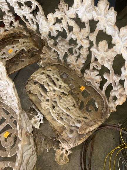White Wrought Iron Bench and 2 Chairs (EXTRA PIECES) - Kaufman Realty ...