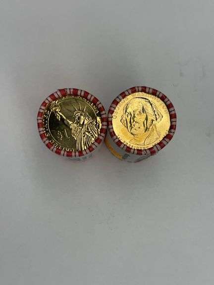 (2) $25 Rolls of George Washington Presidential Dollars - Kaufman ...