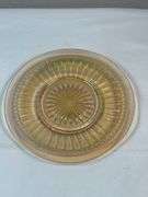 Jeannette Marigold Carnival Glass “Iris & Herringbone” Plate - Kaufman ...
