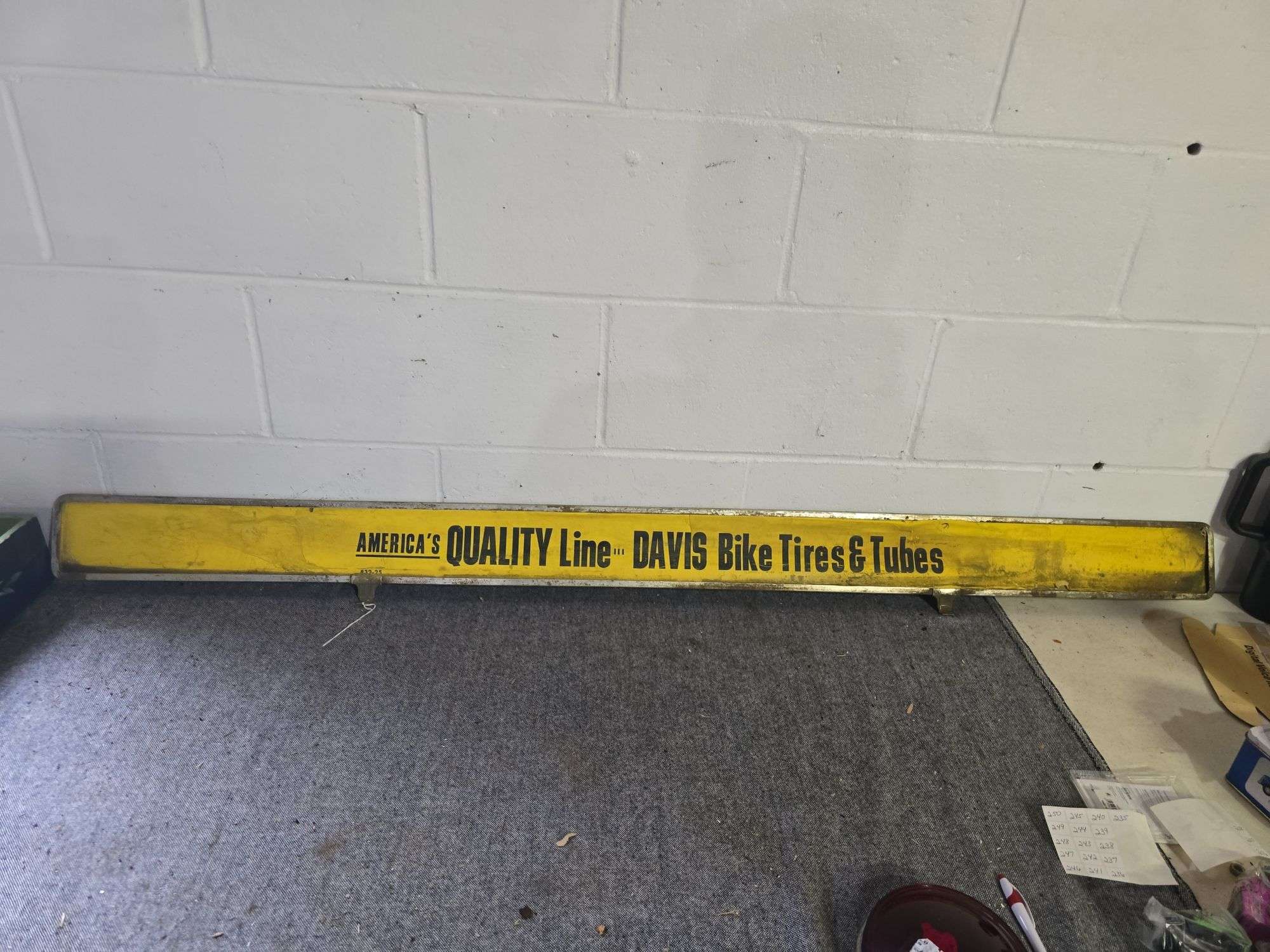 DAVIS BIKE TIRES AND LUBE DISPLAY TOPPER 4.5" X 60" - Kaufman Realty ...
