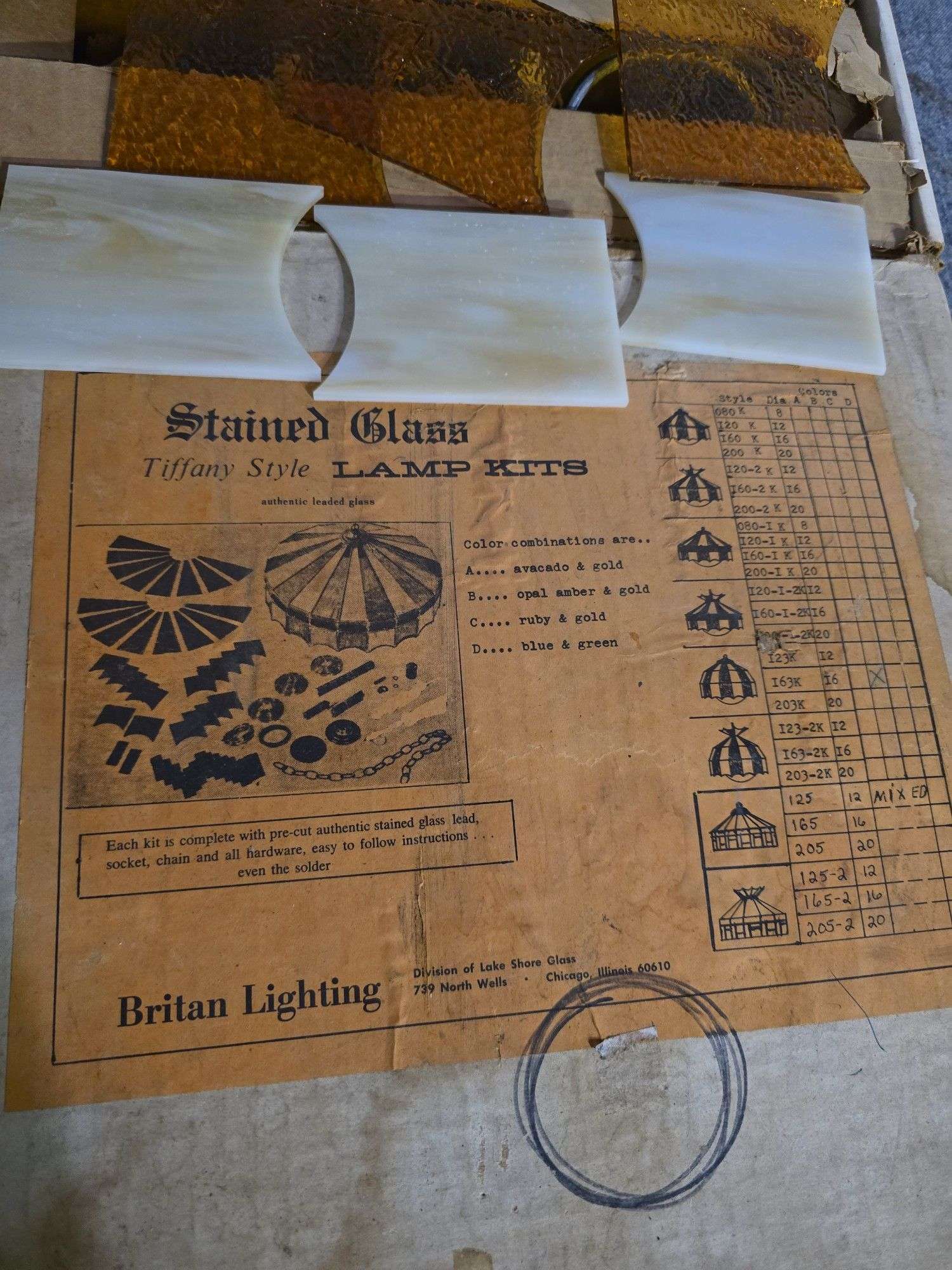 TIFFANY STYLE STAINED GLASS LAMP KIT NIB - Kaufman Realty & Auctions