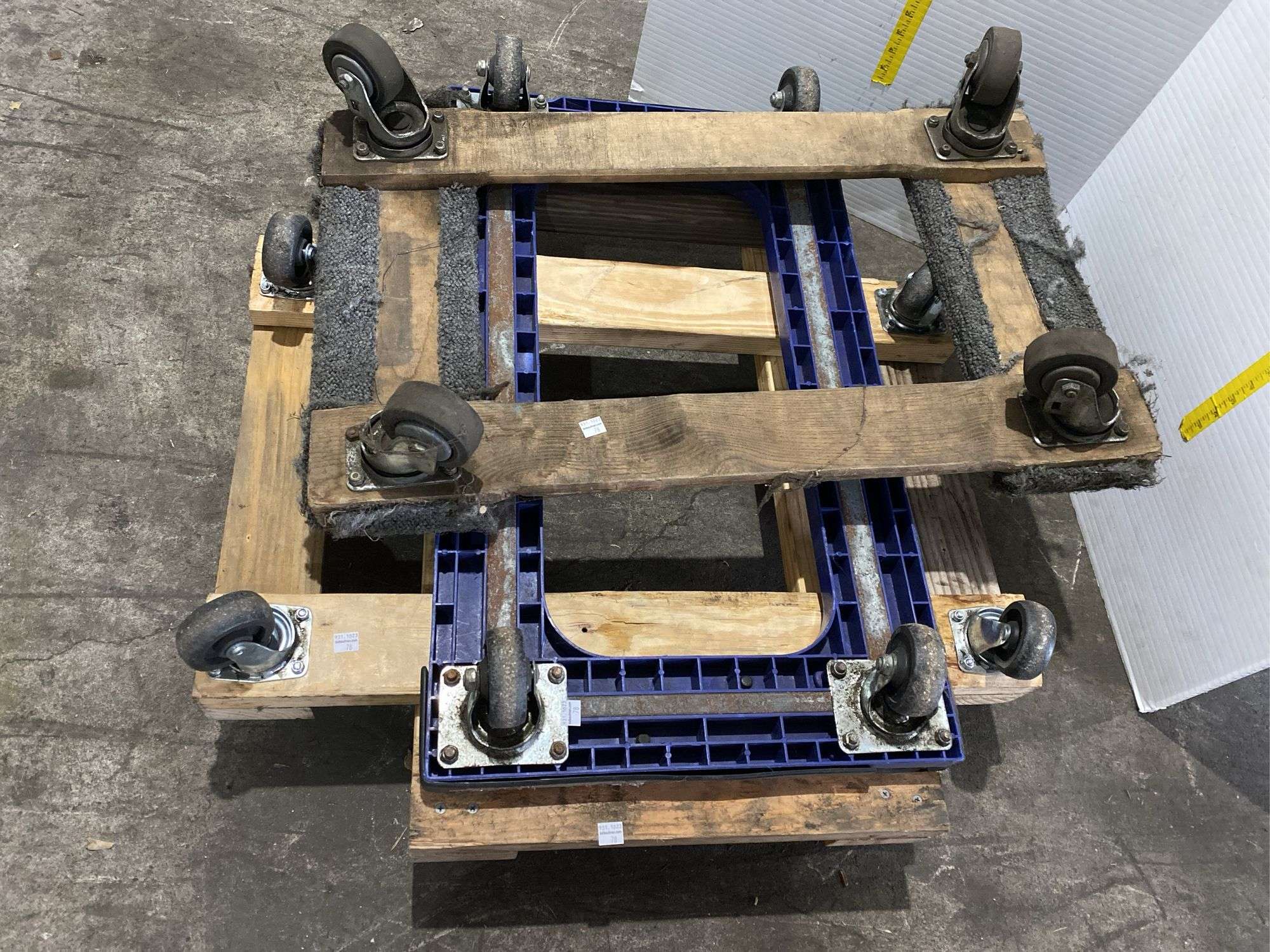 Wooden moving carts - Kaufman Realty & Auctions