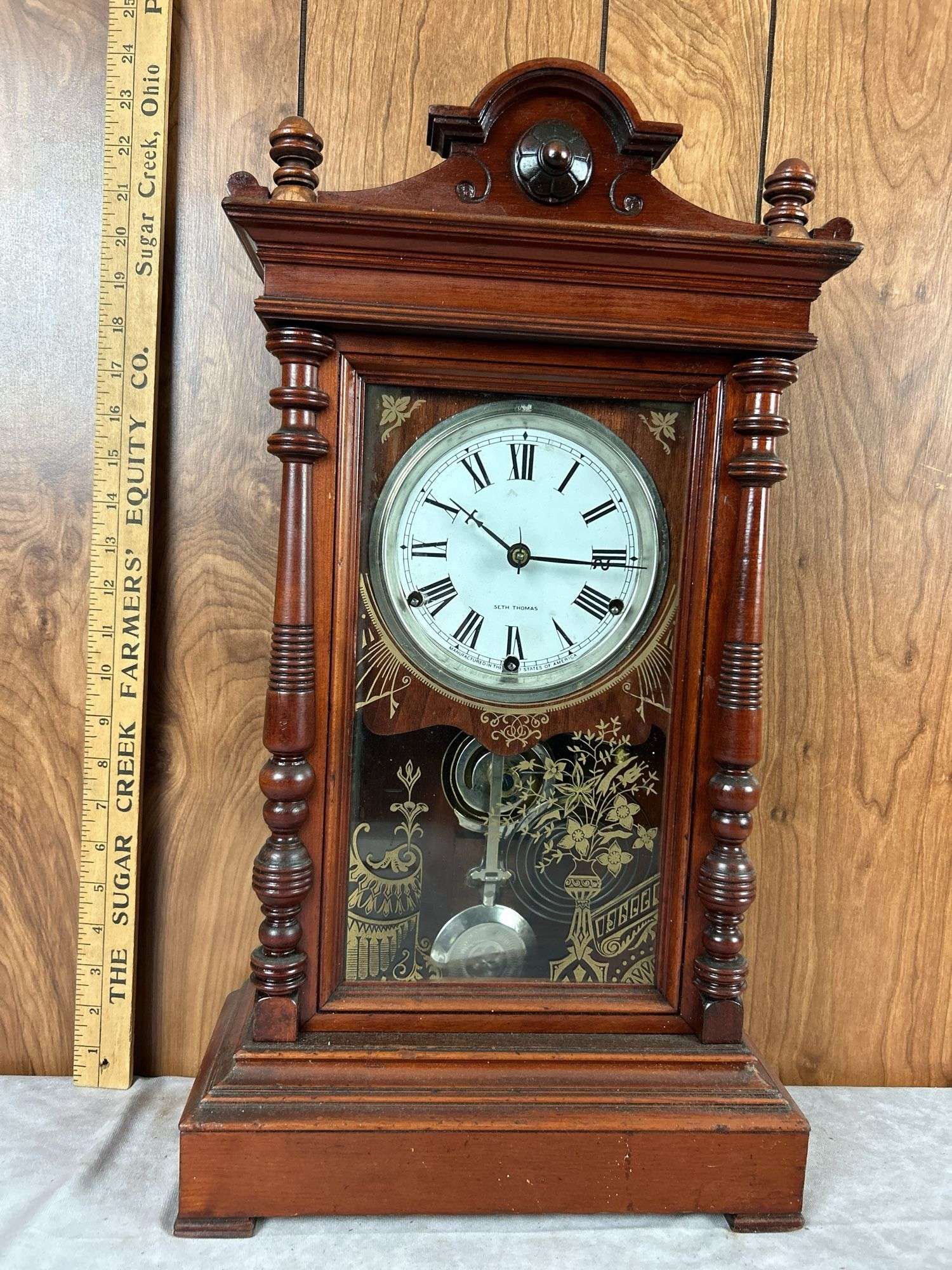 Seth Thomas Atlas Quarter-Hour mantel clock - Circ 1880 - no key ...