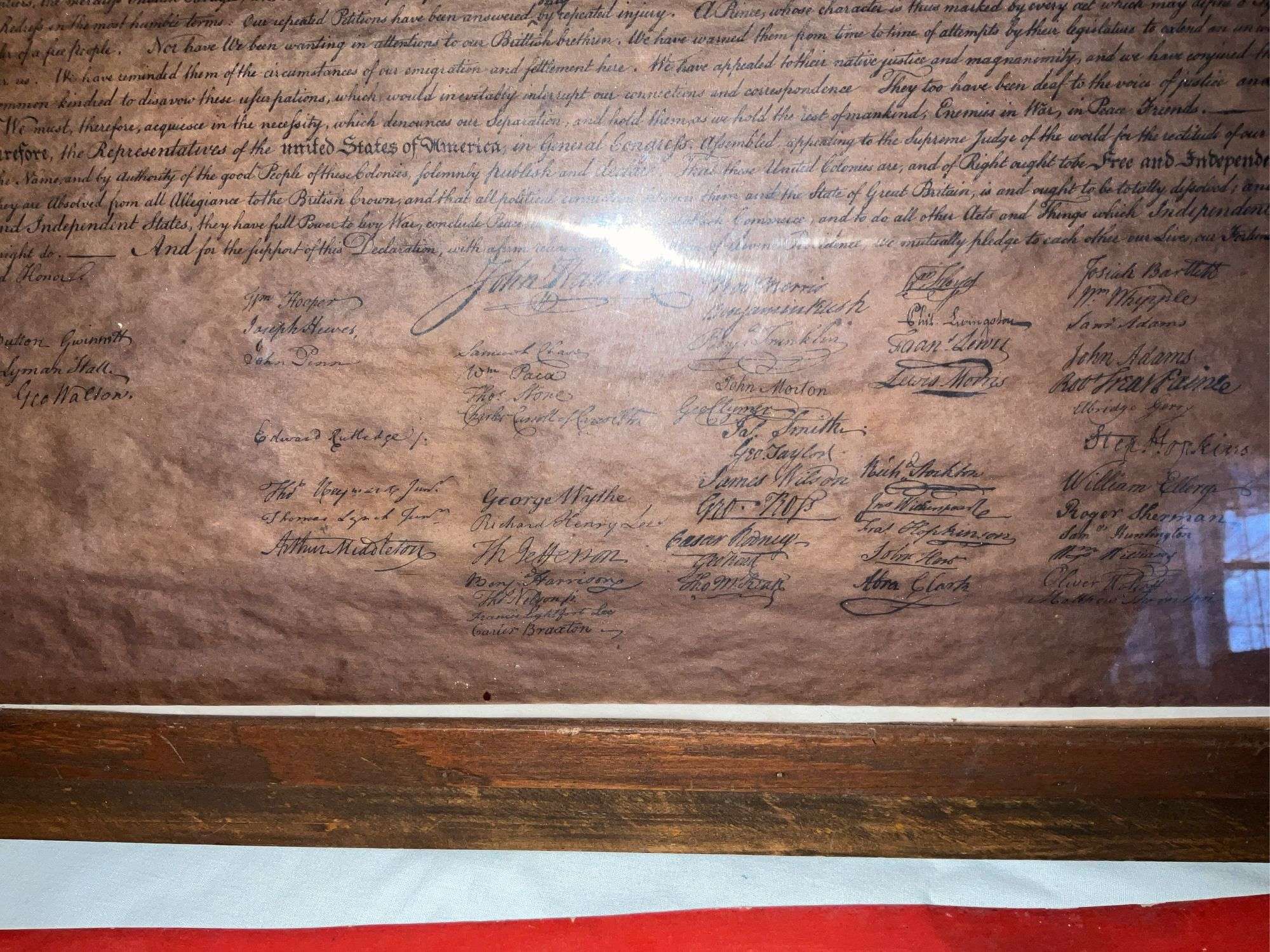 Banners, Declaration of Independence - Kaufman Realty & Auctions