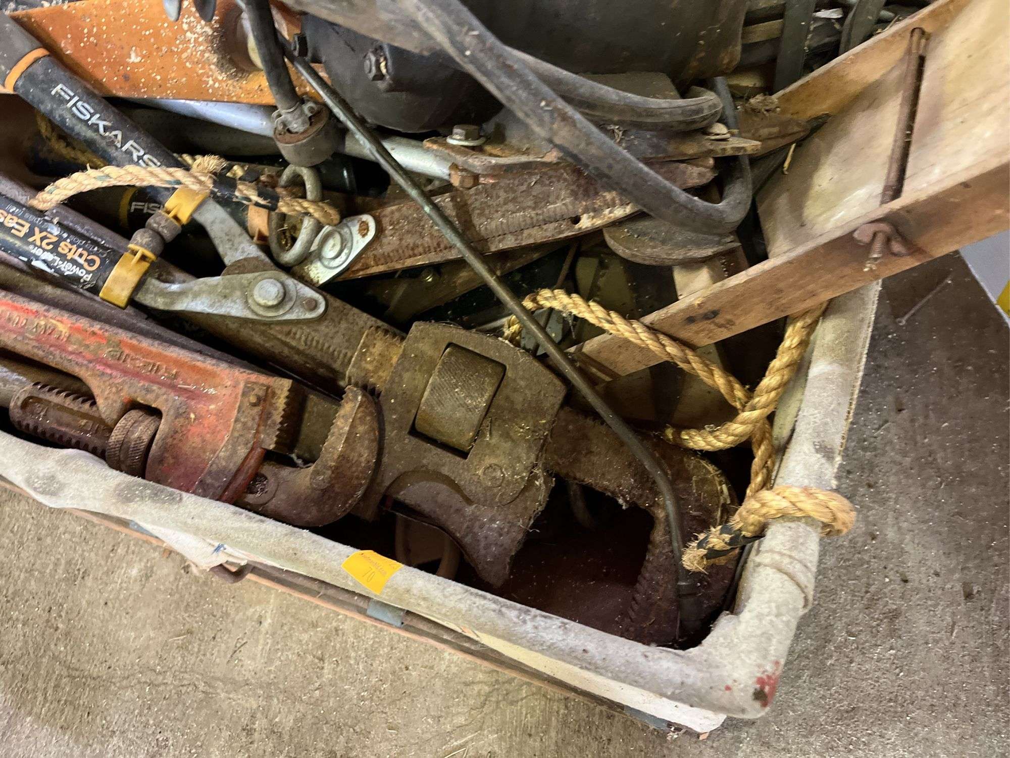 Creeper, Pipe Wrenches, Motor, Etc. - Kaufman Realty & Auctions