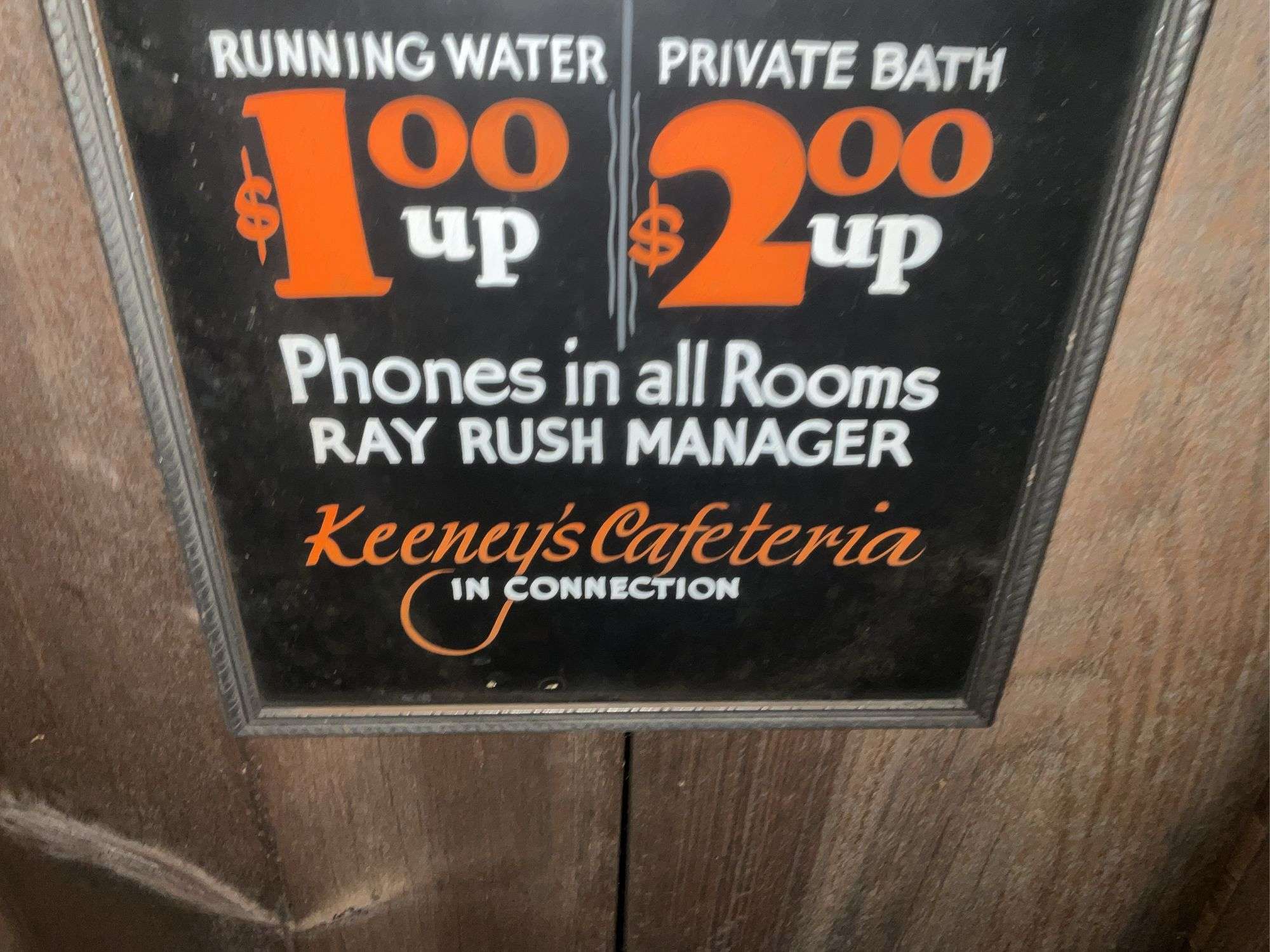 Hotel Wooster sign - Kaufman Realty & Auctions