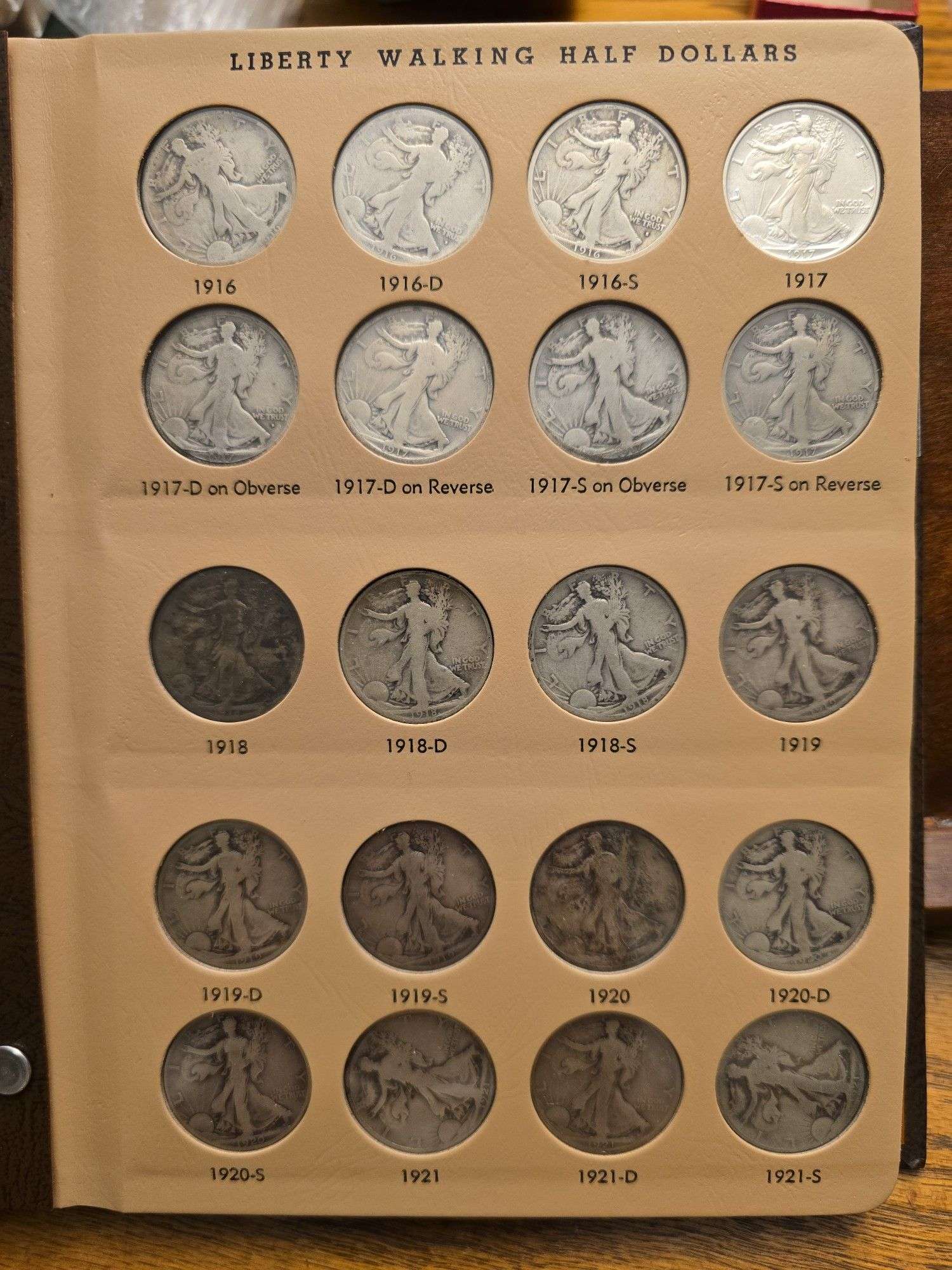 COMPLETE SET WALKER HALVES G+ & UP (1941-1947 UNC) - Kaufman Realty & Auctions