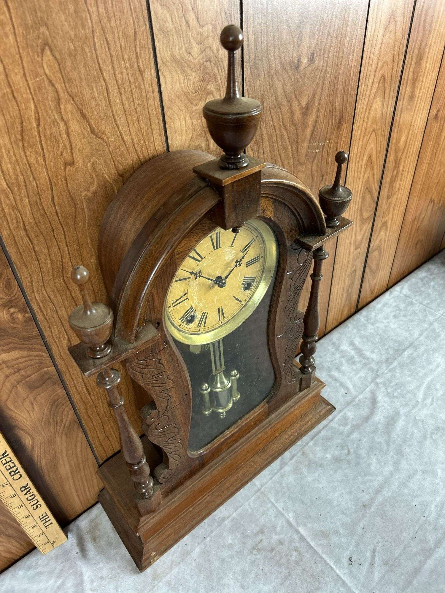 Ansonia monogram mantel clock - Circ 1875 - Kaufman Realty & Auctions