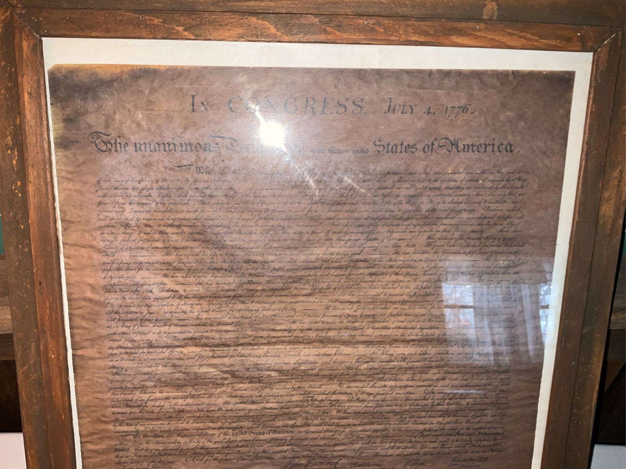 Banners, Declaration of Independence - Kaufman Realty & Auctions