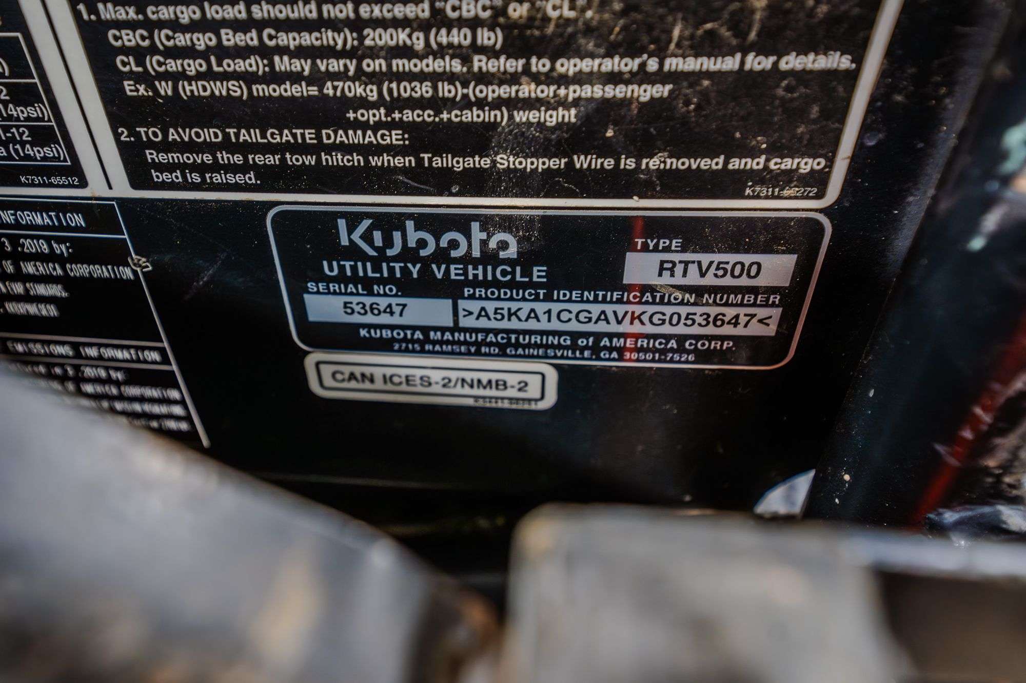 2019 Kubota RTV 500 4x4 - Kaufman Realty & Auctions