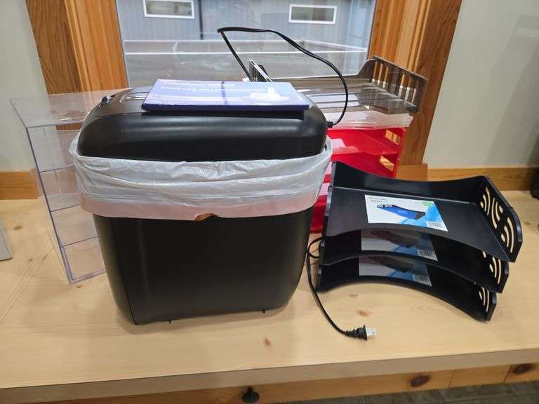 Fellowes paper shredder & stackable letter trays - Kaufman Realty ...