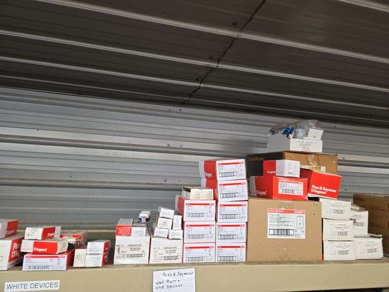 1 shelf Pass & Seymour wall plates & devices - Kaufman Realty & Auctions