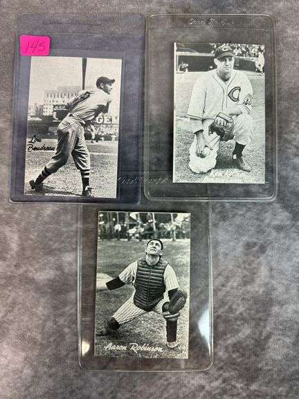 1947 Bond Bread Lou Boudreau, Ken Keltner, Aaron Robinson , 3 card lot ...