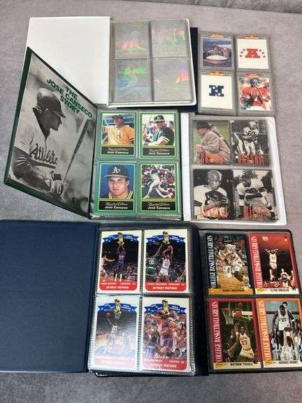 mini binders: baseball, football, basketball, complete sets (6 ...