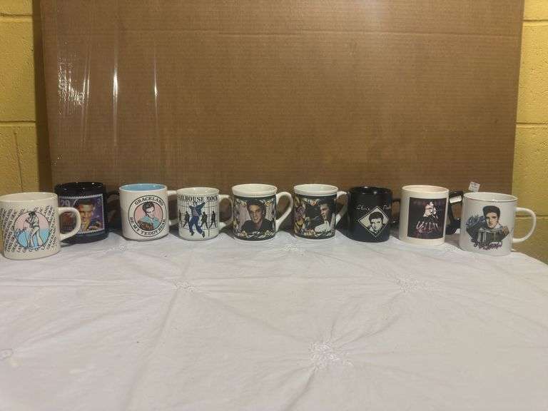 VARIETY OF ELVIS PRESLEY MUGS - Kaufman Realty & Auctions
