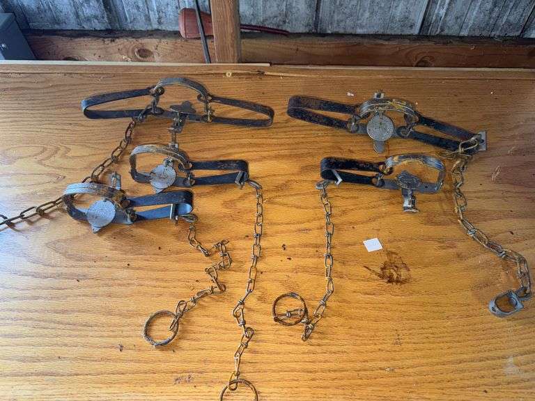 (5) Steal Foot Hold Traps and (2) Life Traps - Kaufman Realty & Auctions