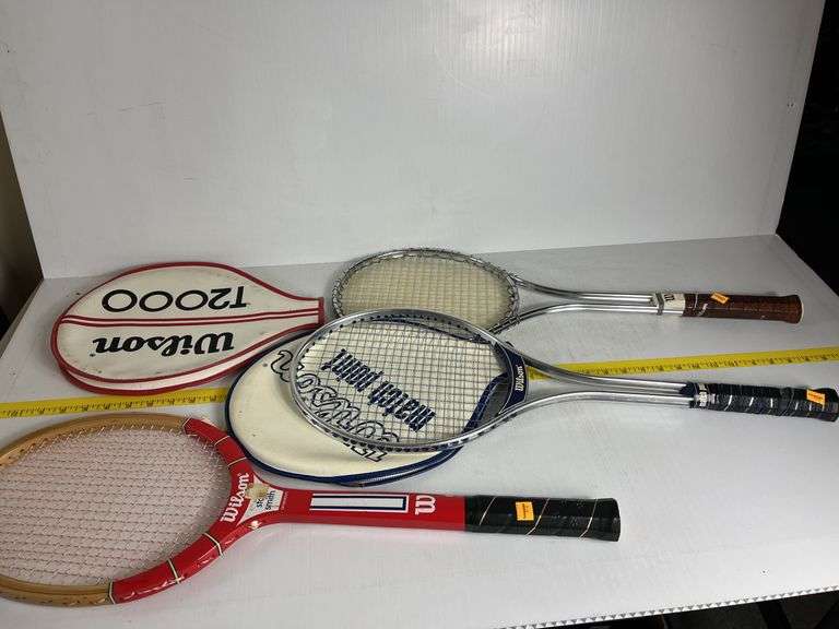 Three Wilson Tennis Rackets - Kaufman Realty & Auctions