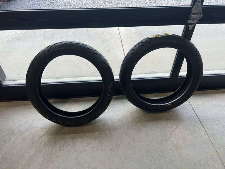 2 Fat Tires, one Michelin Pilot Power 2Ct 120/70 ZR 17 and Dunlop ...