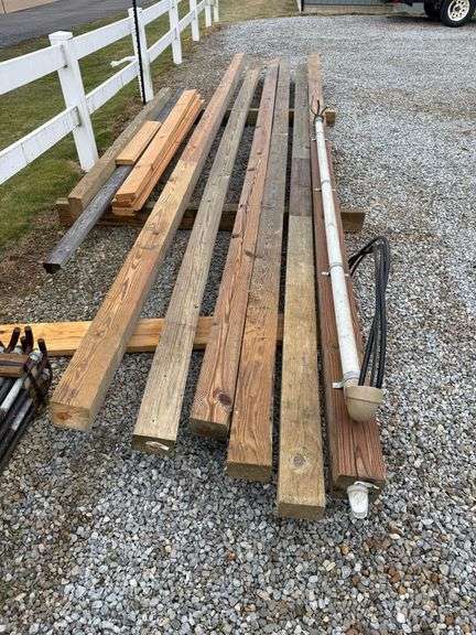 Various treated posts & lumber/ includes 20’ long 6x6 & 6x4 - Kaufman ...