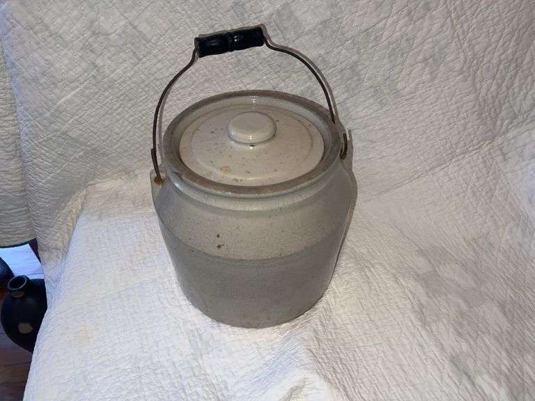 Crock with Lid - Kaufman Realty & Auctions