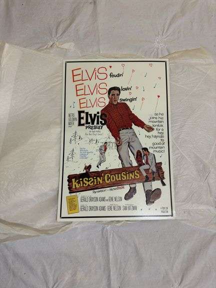 ELVIS PRESLEY METAL MOVIE POSTER SIGN - Kaufman Realty & Auctions