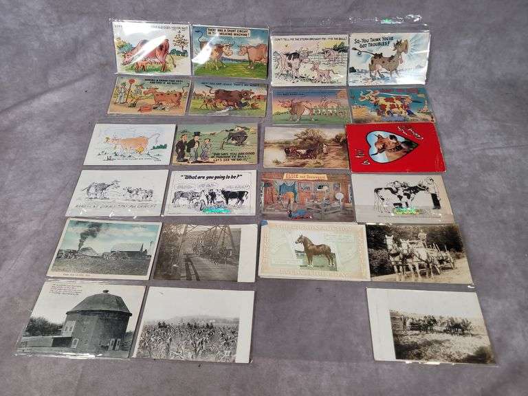 ASSORTED VINTAGE COW, FARM, KIDRON AUCTION & CLARK POSTCARDS - Kaufman ...