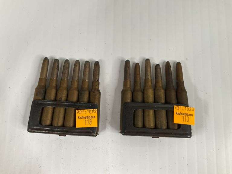 12 Rounds of 6.5 mm Italian Carcano Rounds - Kaufman Realty & Auctions