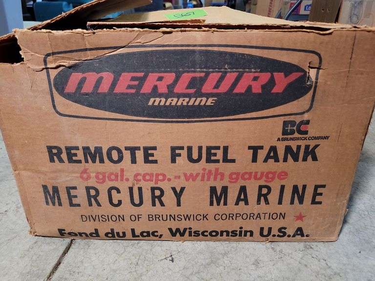 MERCURY REMOTE FUEL TANK- NIB - Kaufman Realty & Auctions