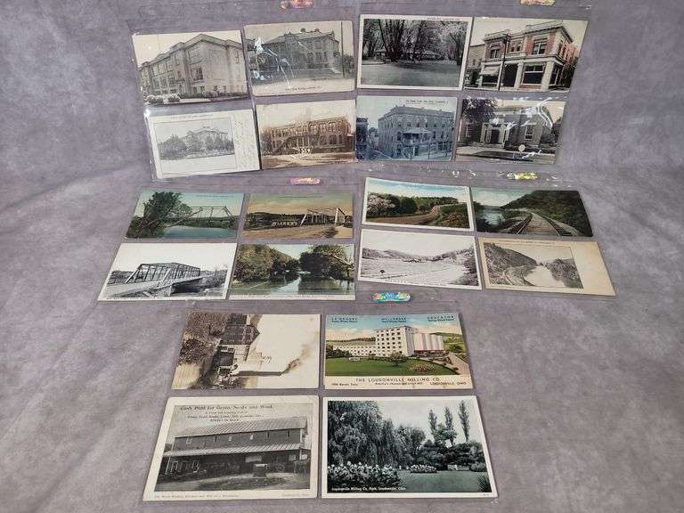VINTAGE LOUDONVILLE POSTCARDS- SCHOOL, BRIDGE & MILL - Kaufman Realty ...