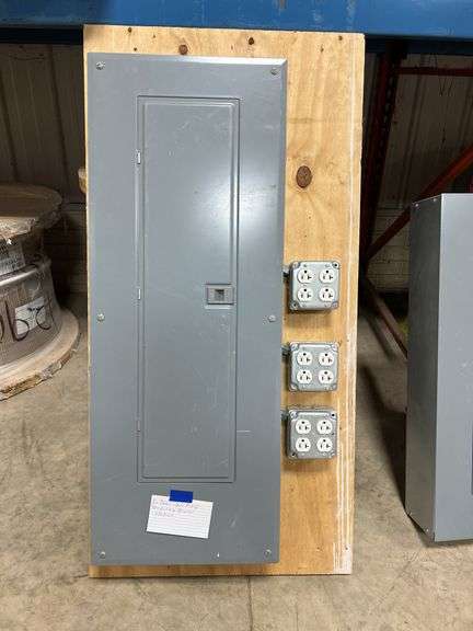 Indoor 200amp temporary power station - Kaufman Realty & Auctions
