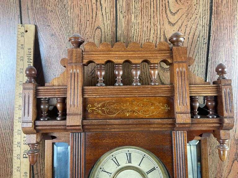 Ansonia model reflector 8-day walnut wall clock- Circ 1880 - Kaufman ...