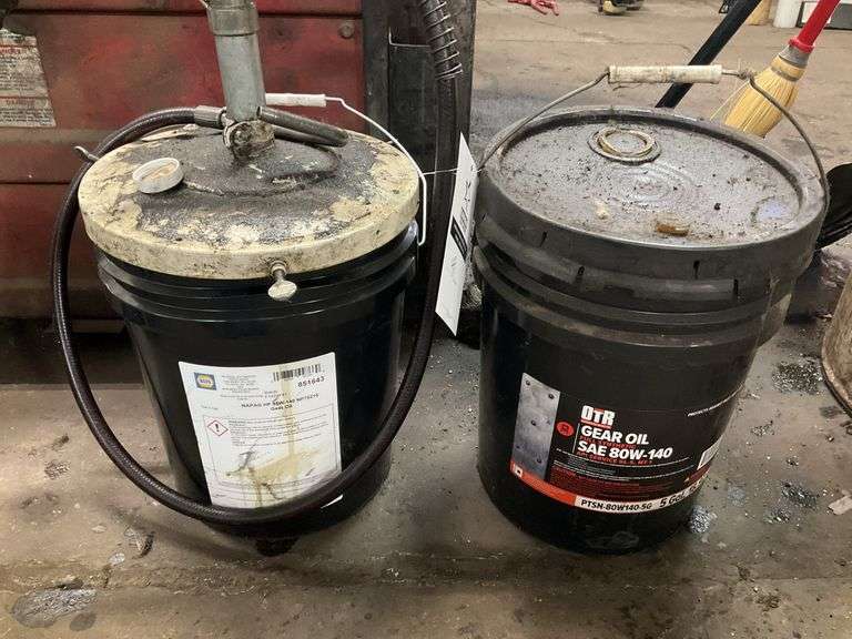 2 Containers of Gear Oil, Pump - Kaufman Realty & Auctions