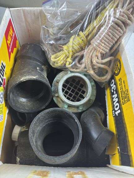 Pipe Fittings, peat moss , plastic, - Kaufman Realty & Auctions