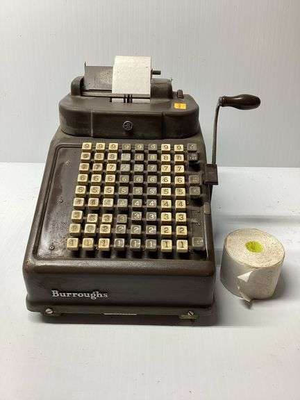 Vintage Burroughs Adding Machine - Kaufman Realty & Auctions