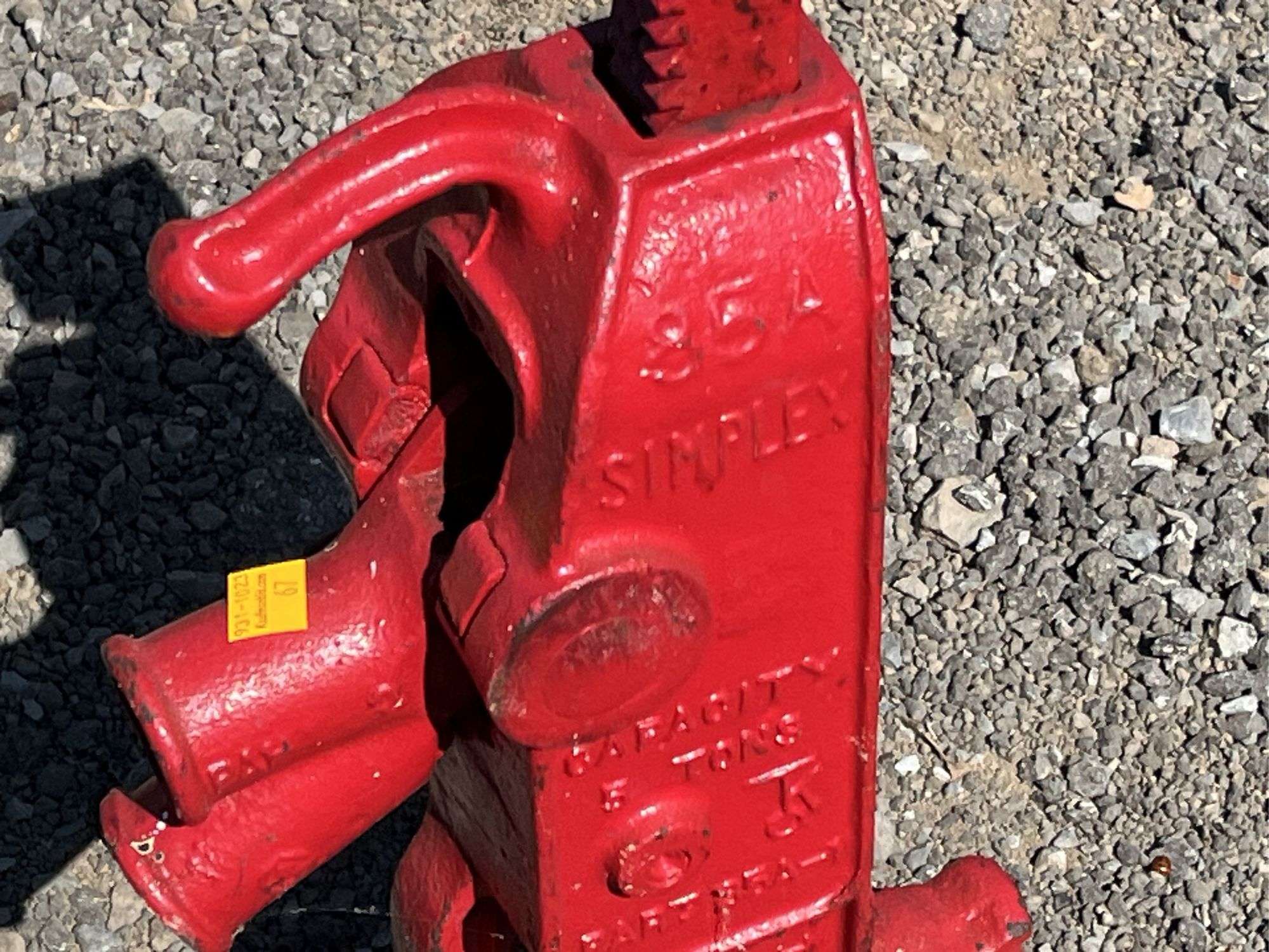 Simplex 5 Ton Jack - Kaufman Realty & Auctions
