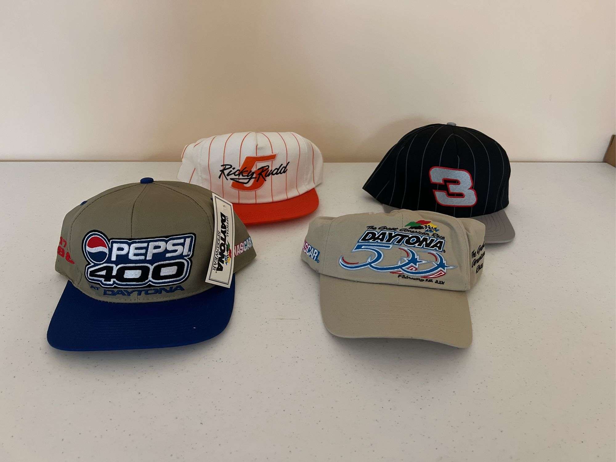 (4) Nascar hats- includes Daytona 400, 500 & Ricky Rudd - Kaufman ...