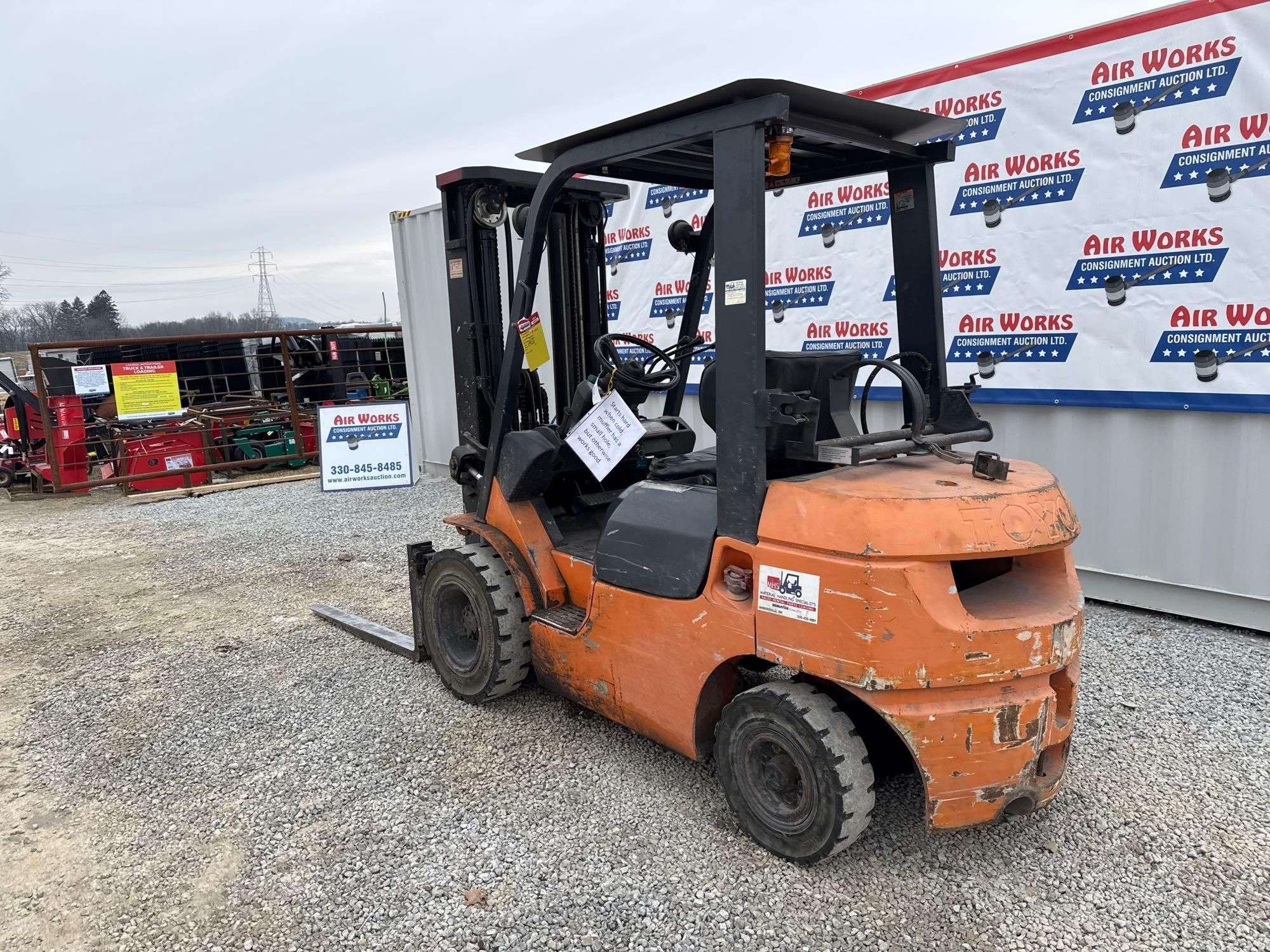 (Inv.43015) Toyota 7FGU25 Forklift, 19,045 Hrs., SN# 67245, 3Stg Mast ...