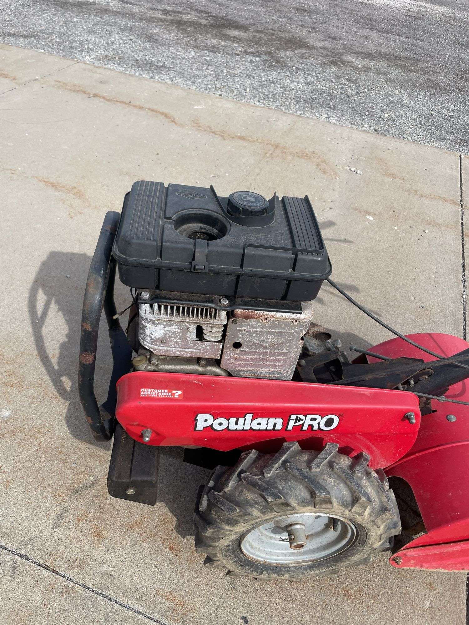 Poulan pro rear tine tiller - 5.5 HP - Kaufman Realty & Auctions