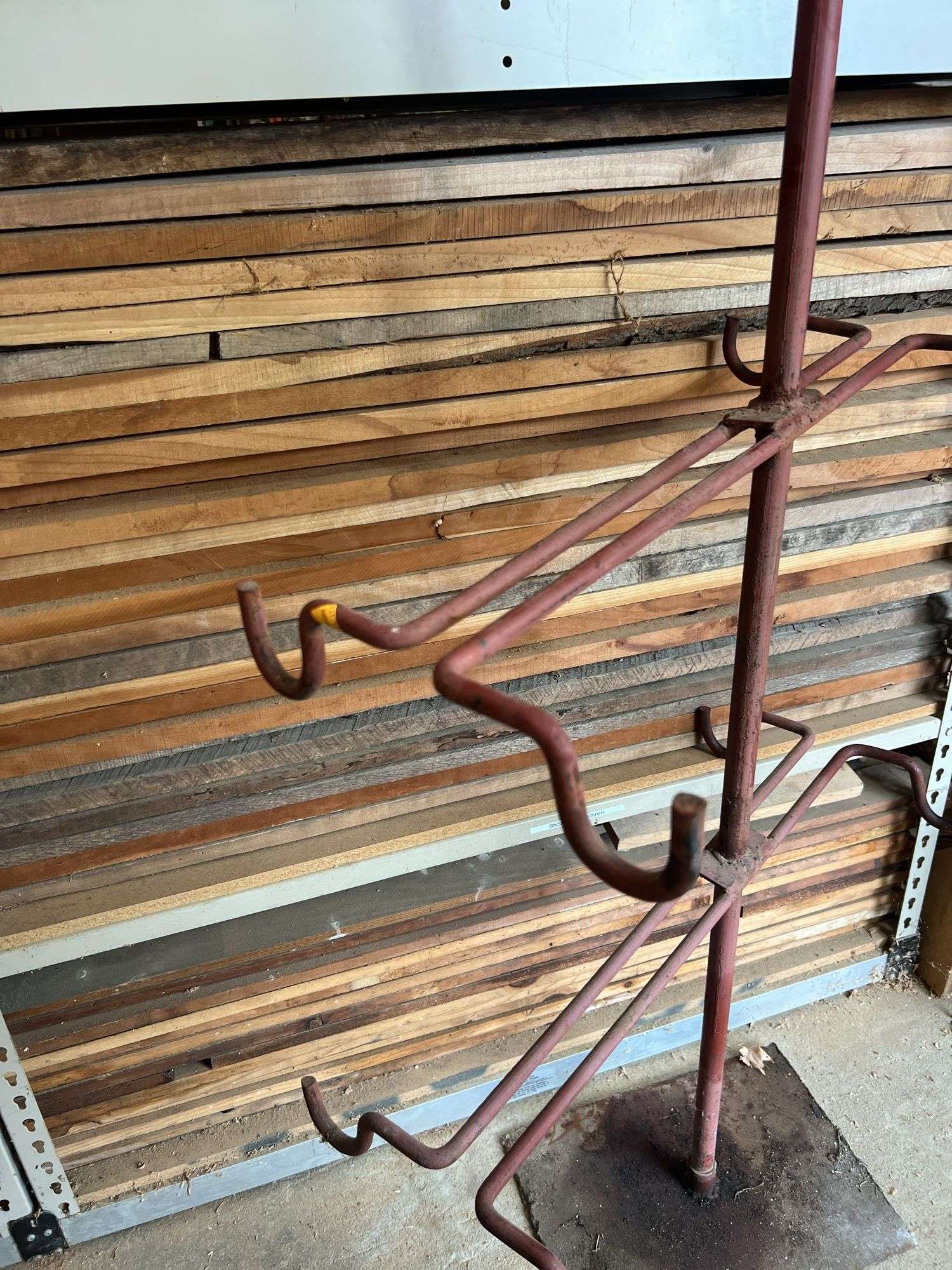Homemade Iron Chainsaw Storage Rack - Kaufman Realty & Auctions