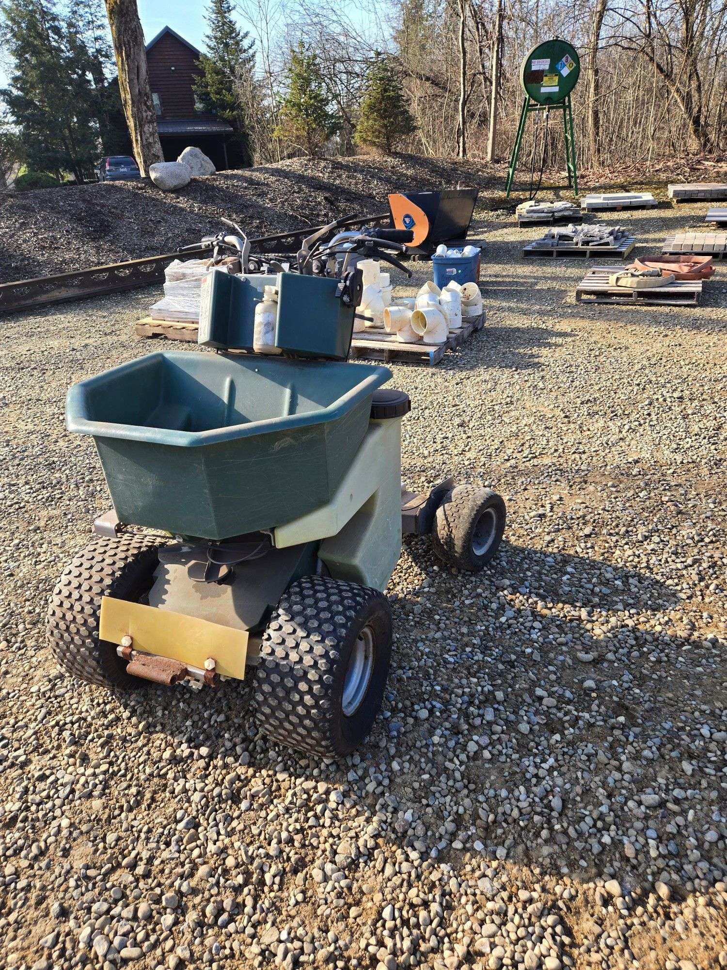 Perma Green ride-on sprayer spreader - Kaufman Realty & Auctions