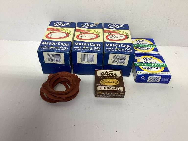 Vintage Ball Jar Rings, Lids, Wax Seals - Kaufman Realty & Auctions