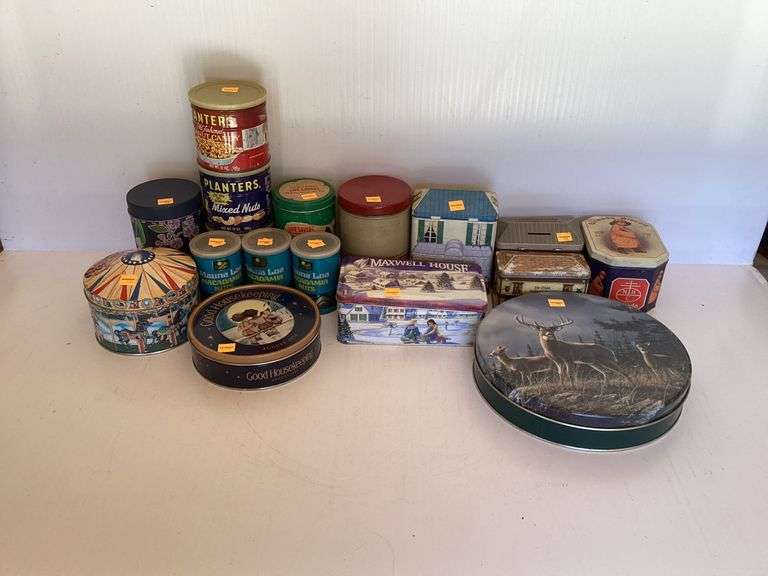 Assortment of Collectable Tins - Kaufman Realty & Auctions