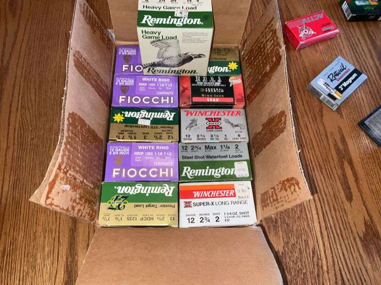 11 full cases of assorted 12 inch shells - Kaufman Realty & Auctions