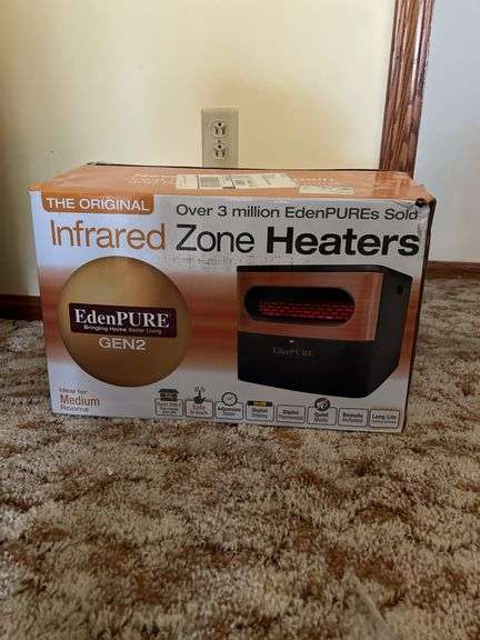 Eden Pure heater-new in box - Kaufman Realty & Auctions