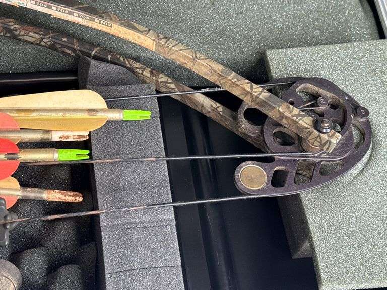 Alpine Archery Compound Bow w/ Arrows and Case - Kaufman Realty & Auctions