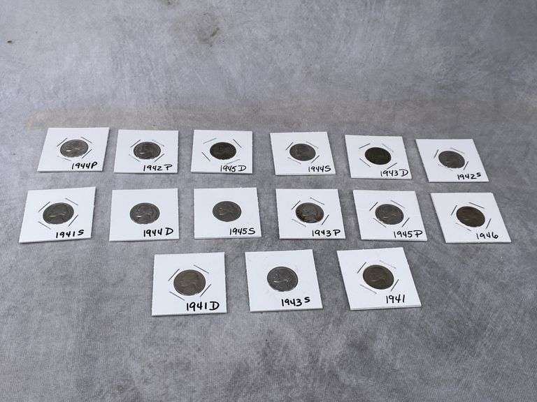 (15) Nickels 1941- 1946 - Kaufman Realty & Auctions