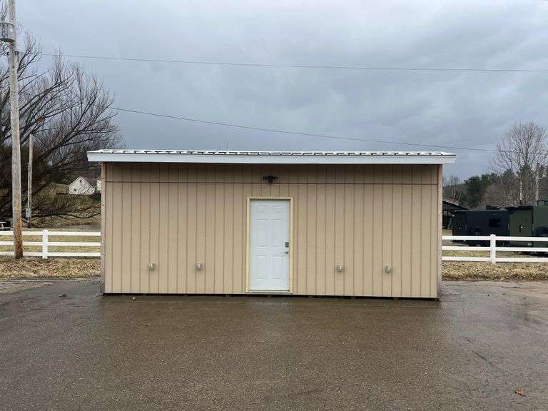 10x20 Storage Shed with Mini Split - Kaufman Realty & Auctions